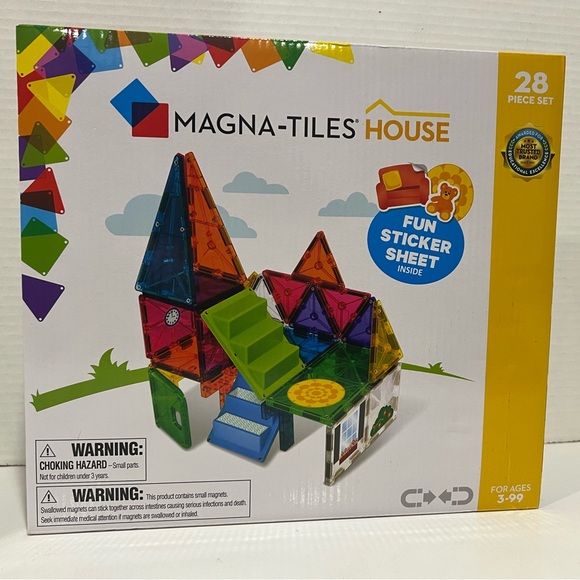 Magna Tiles | Toys | 28piece Magna Tiles House Building Set Newsealed ...
